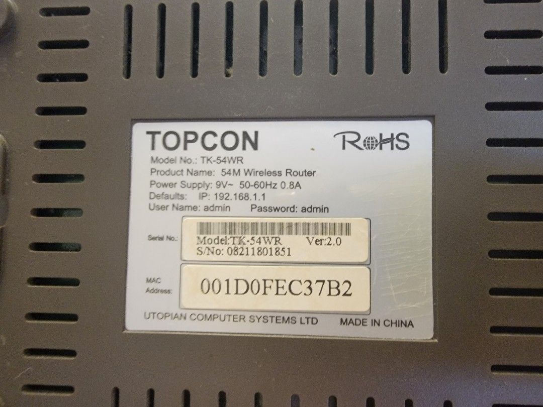 Topcon Wireless Router, 電腦＆科技, 電腦周邊及配件, Wifi及上網相關產品 - Carousell