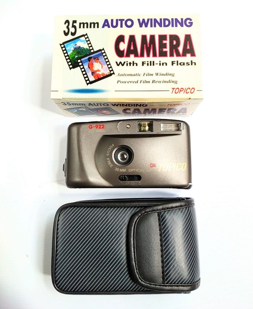 Topico G922 DX auto winding film camera, Photography, Cameras on Carousell