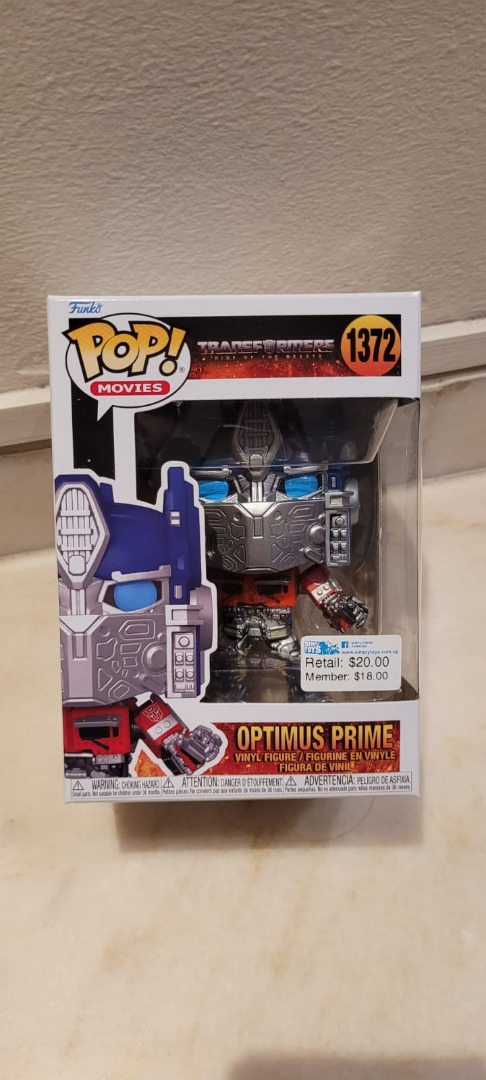 Transformers: Rise of the Beasts Optimus Prime Funko Pop! Vinyl Figure ...