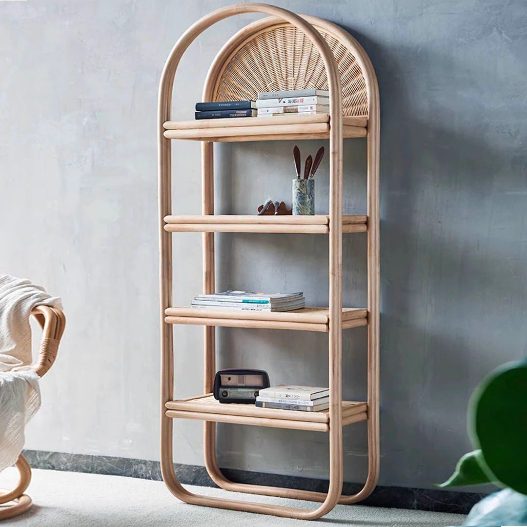 VALEK Rattan Bookcase, Furniture & Home Living, Furniture, Shelves ...
