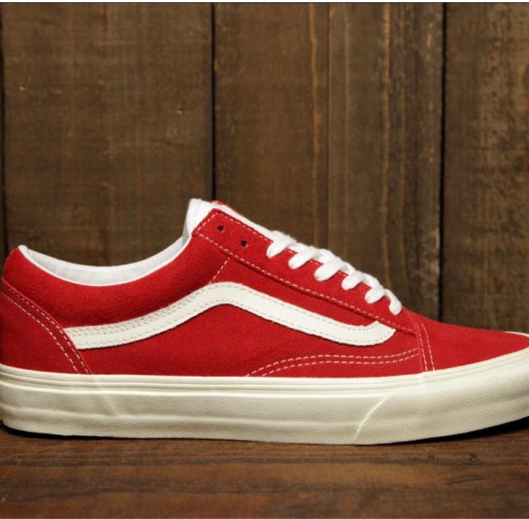 Vans oldskool red original, Fesyen Wanita, Sepatu di Carousell