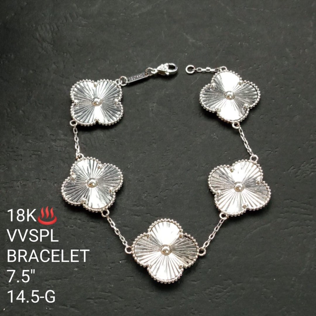 VCA White Gold Bracelet, Women's Fashion, Jewelry & Organizers ...
