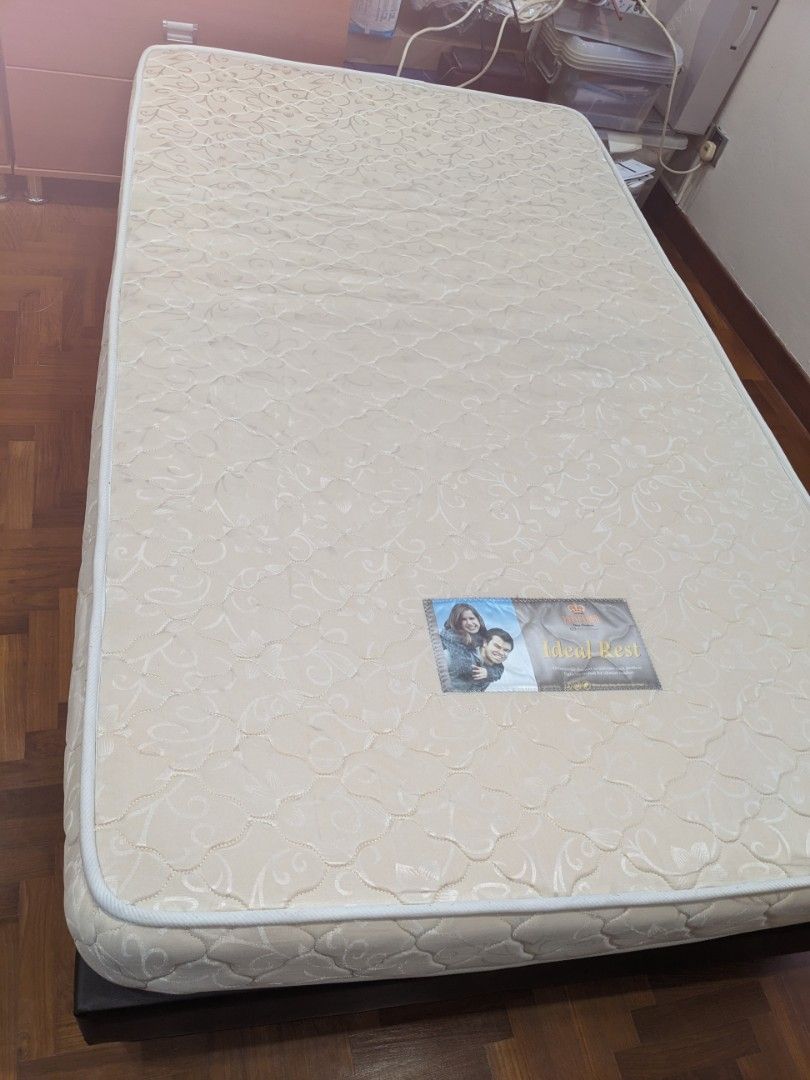 Very Lightly Used Single Bed with Orthopedic Mattress!!, Furniture ...
