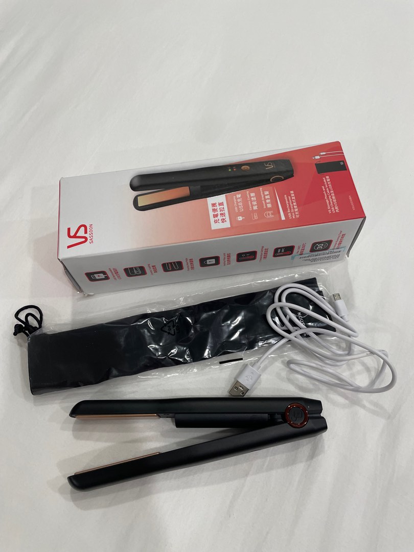 VS Sassoon portable rechargeable hair straightener, Beauty & Personal Care, Hair on Carousell