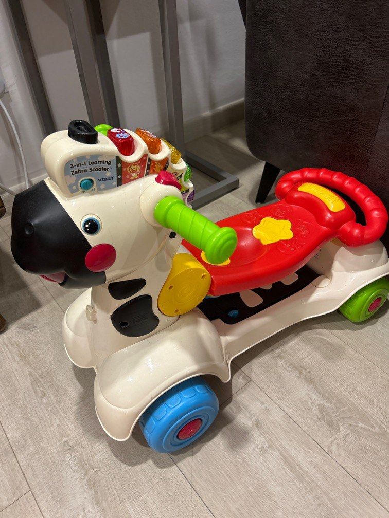 Vtech 3in1 learning zebra scooter, Babies & Kids, Infant Playtime on ...
