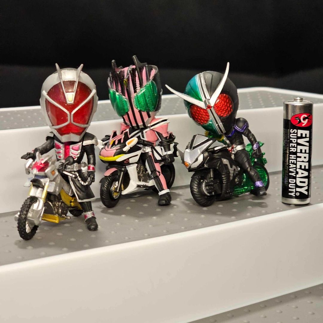 WCF Banpresto Kamen Rider with Bike (ALL 3 SET), Hobbies & Toys, Toys & Games on Carousell
