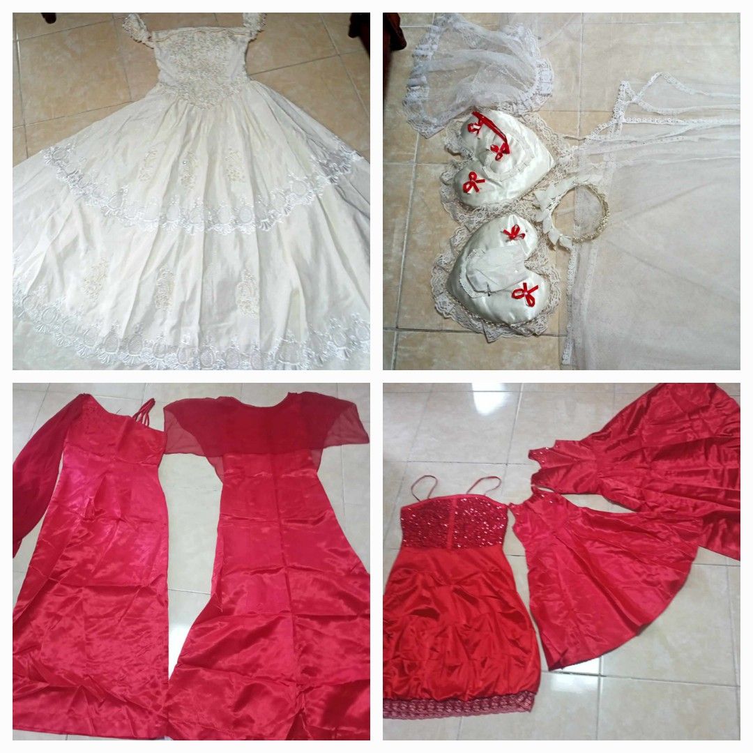 Wedding dress entourage set ( QC, caloocan ,SJDM city area), Women's ...