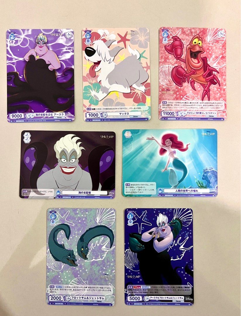 Wsb Disney Little Mermaid Cards, Hobbies & Toys, Toys & Games on Carousell