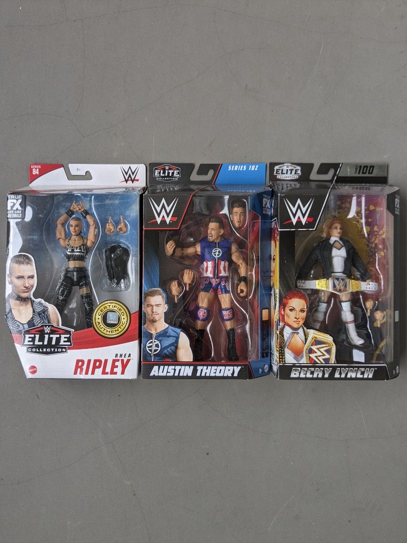 WWE Elite Figures - Rhia Ripley, Becky Lynch, Austin Theory, Hobbies ...