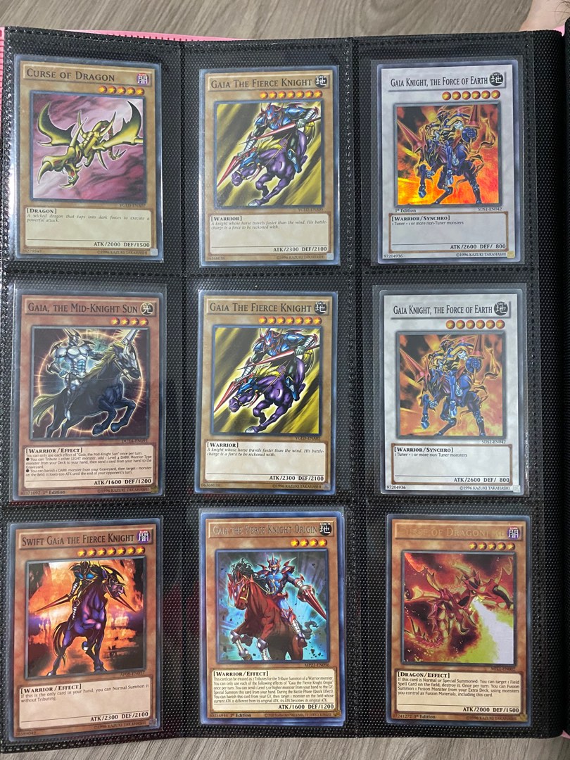 Yugioh Gaia The Fierce Knight & Curse Of Dragon Set, Hobbies & Toys ...