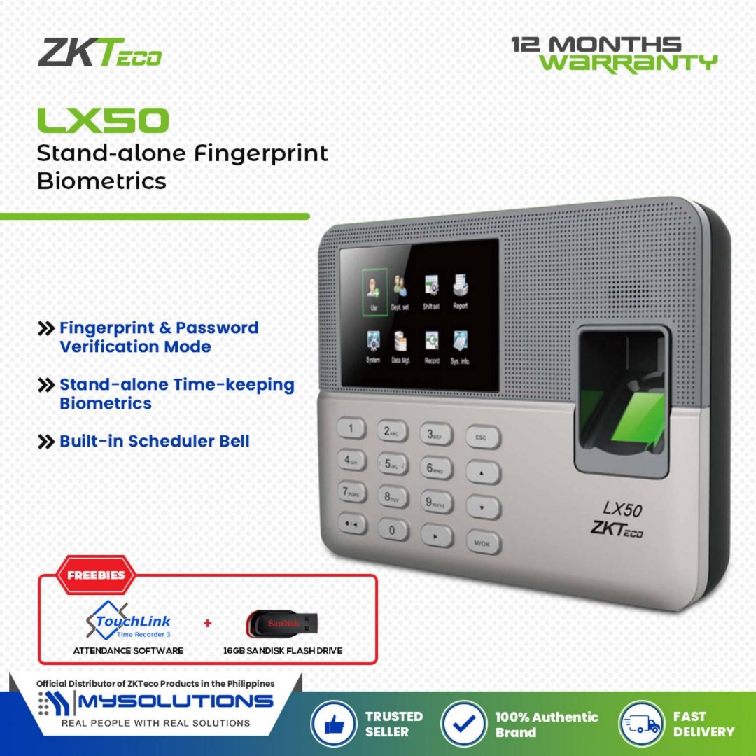 ZKTECO STAND-ALONE BIOMETRICS LX50, Computers & Tech, Office & Business ...