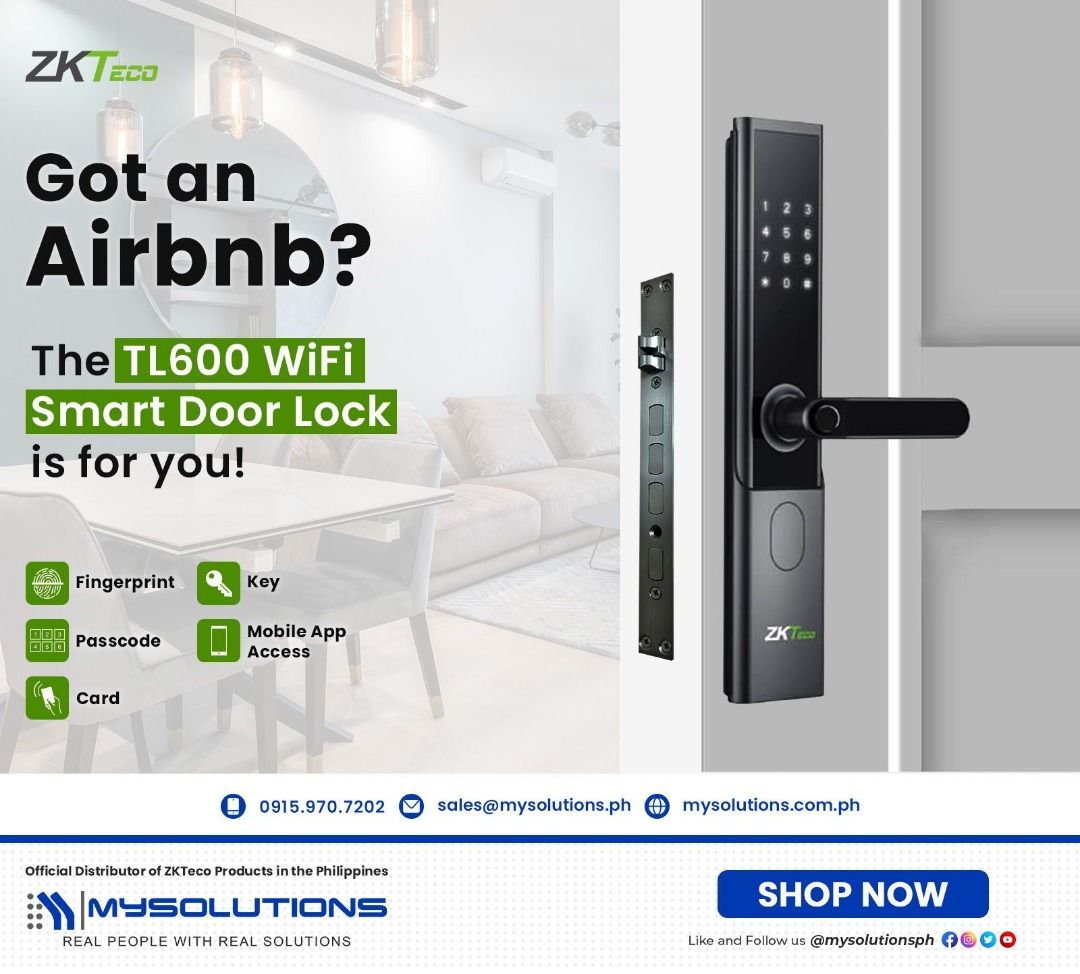 ZKTECO TL600 SMART DOOR LOCK, Computers & Tech, Office & Business ...