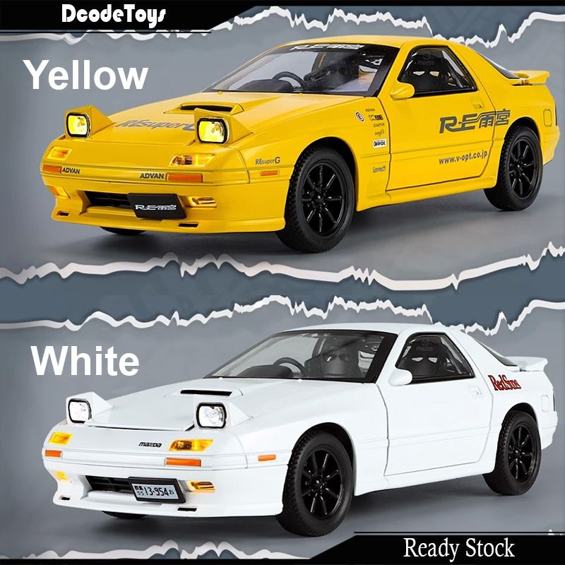 1/24 MAZDA RX-7 马自达 RX7-FC RX7 Initial D 头文字D die-cast model collection ...