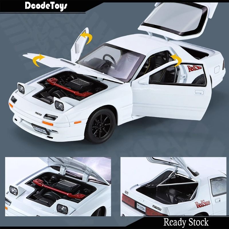 1/24 MAZDA RX-7 马自达 RX7-FC RX7 Initial D 头文字D die-cast model collection ...