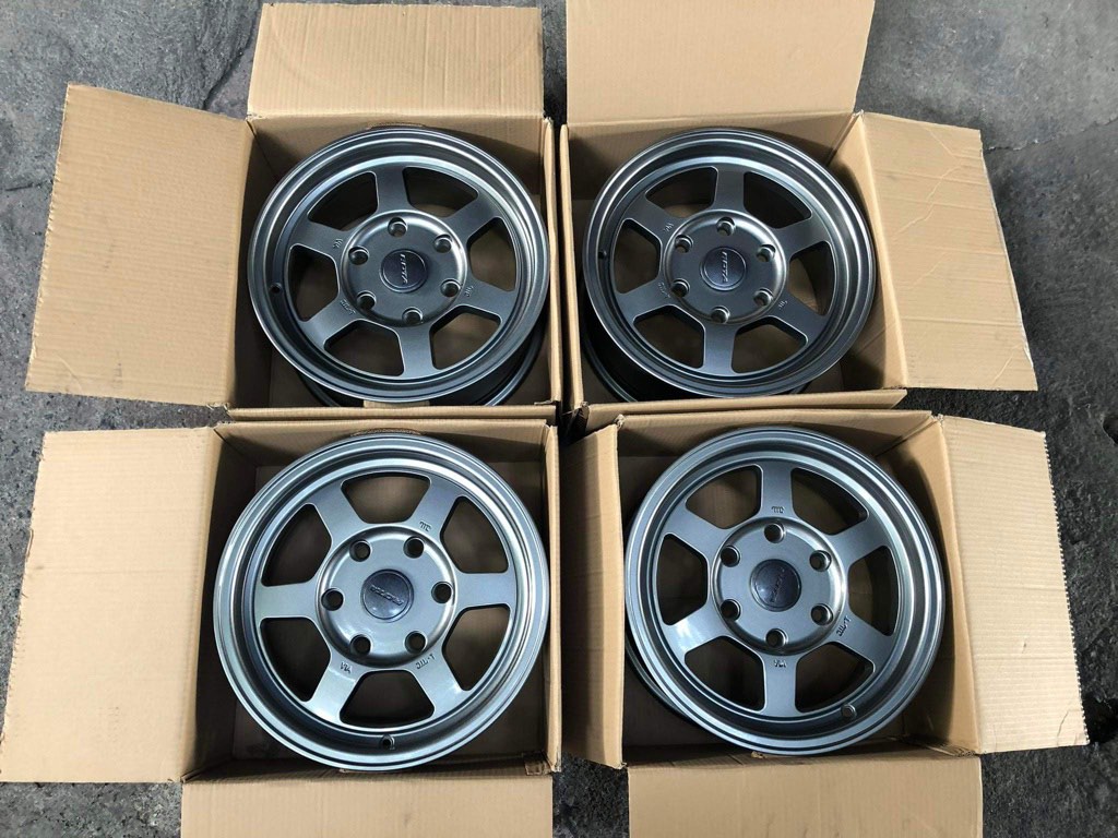 15” Rota Grid Type X Steel Gray Mags 6Holes pcd 139 for Van/grandia ...