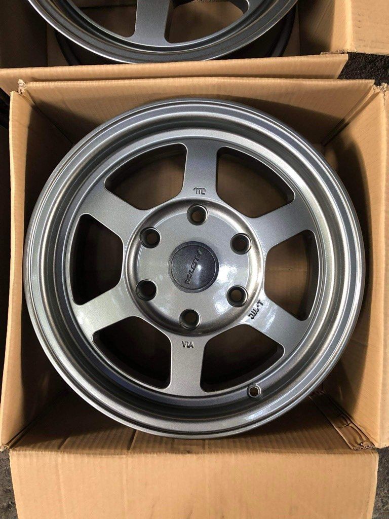 15” Rota Grid Type X Steel Gray Mags 6Holes pcd 139 for Van/grandia ...