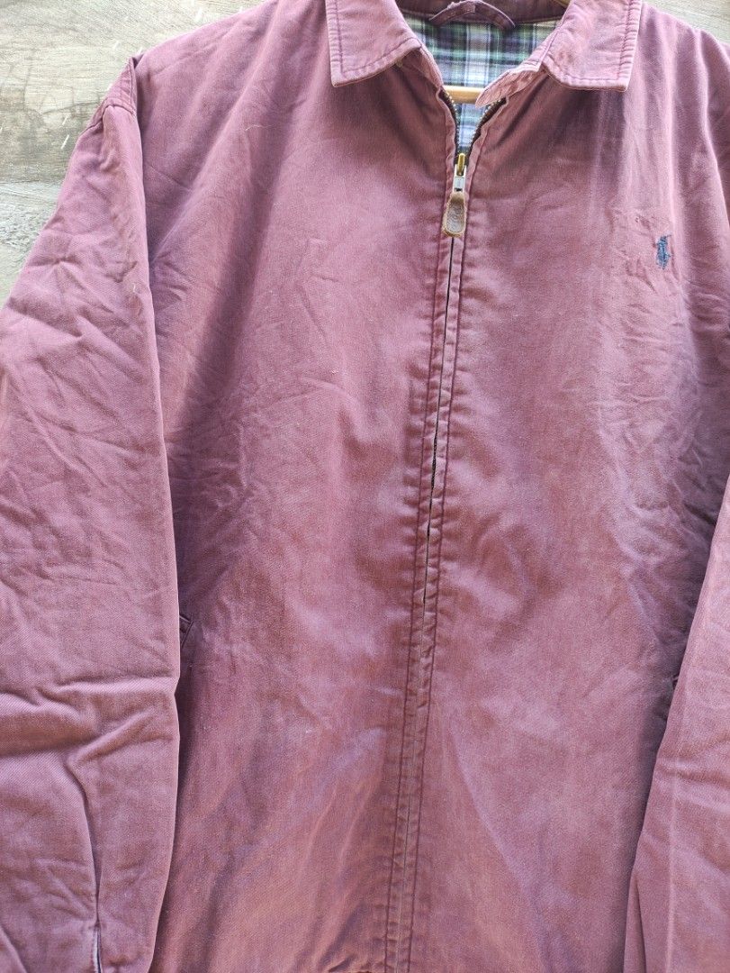 90s Vintage Polo Ralph Lauren Harrington Jacket Plaid Inner, Men's ...