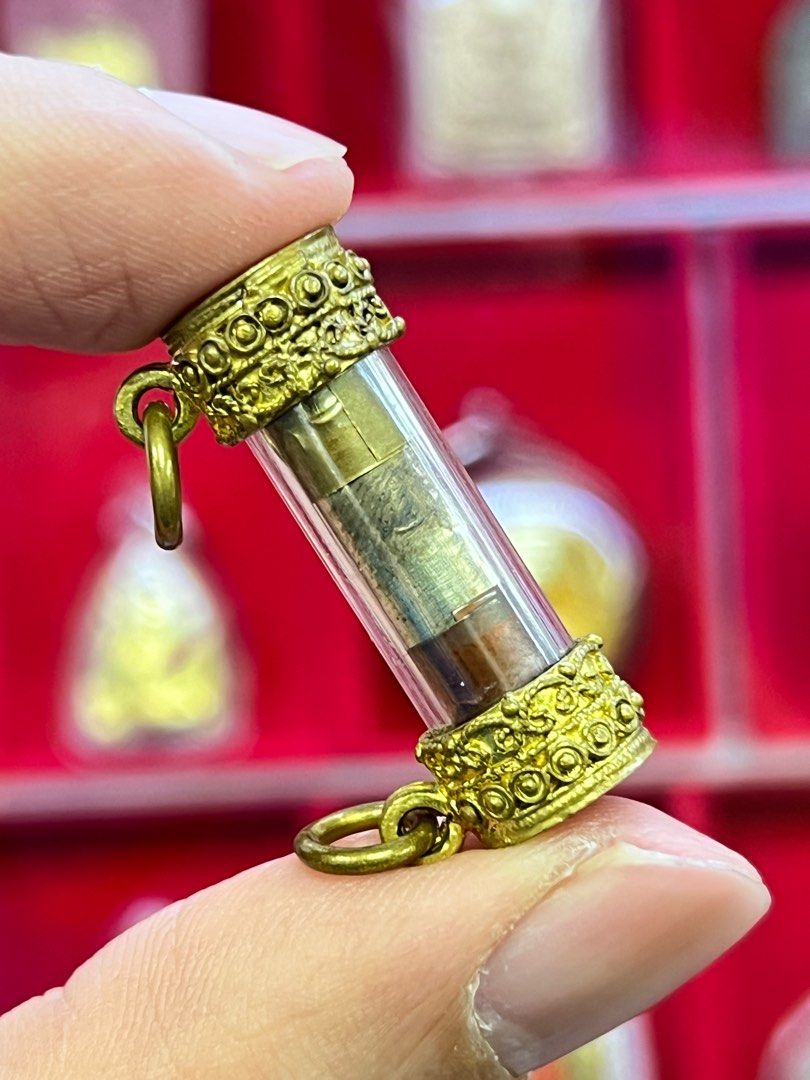 不愁钱 LP Leua Takrut Samkasat Gold Silver Bronze Blessed & Handwritten ...