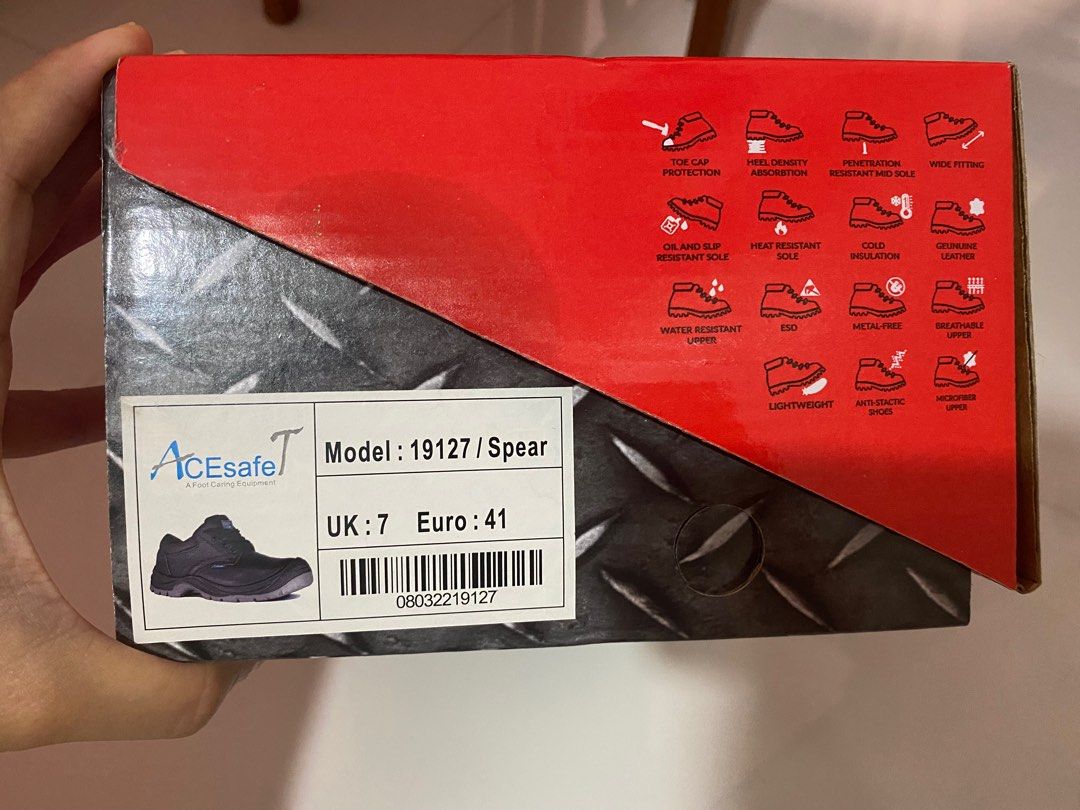 AceSafe Safety shoes, Men's Fashion, Footwear, Boots on Carousell