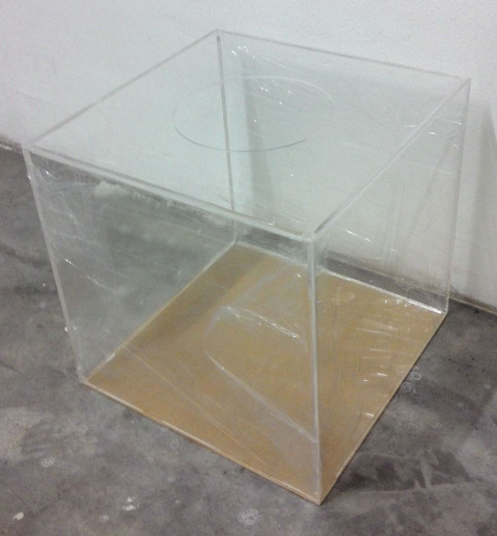 Acrylic Lucky Draw Box With 6in Round Hole - 12 x 12 x 12 inch, 3.0 mm ...