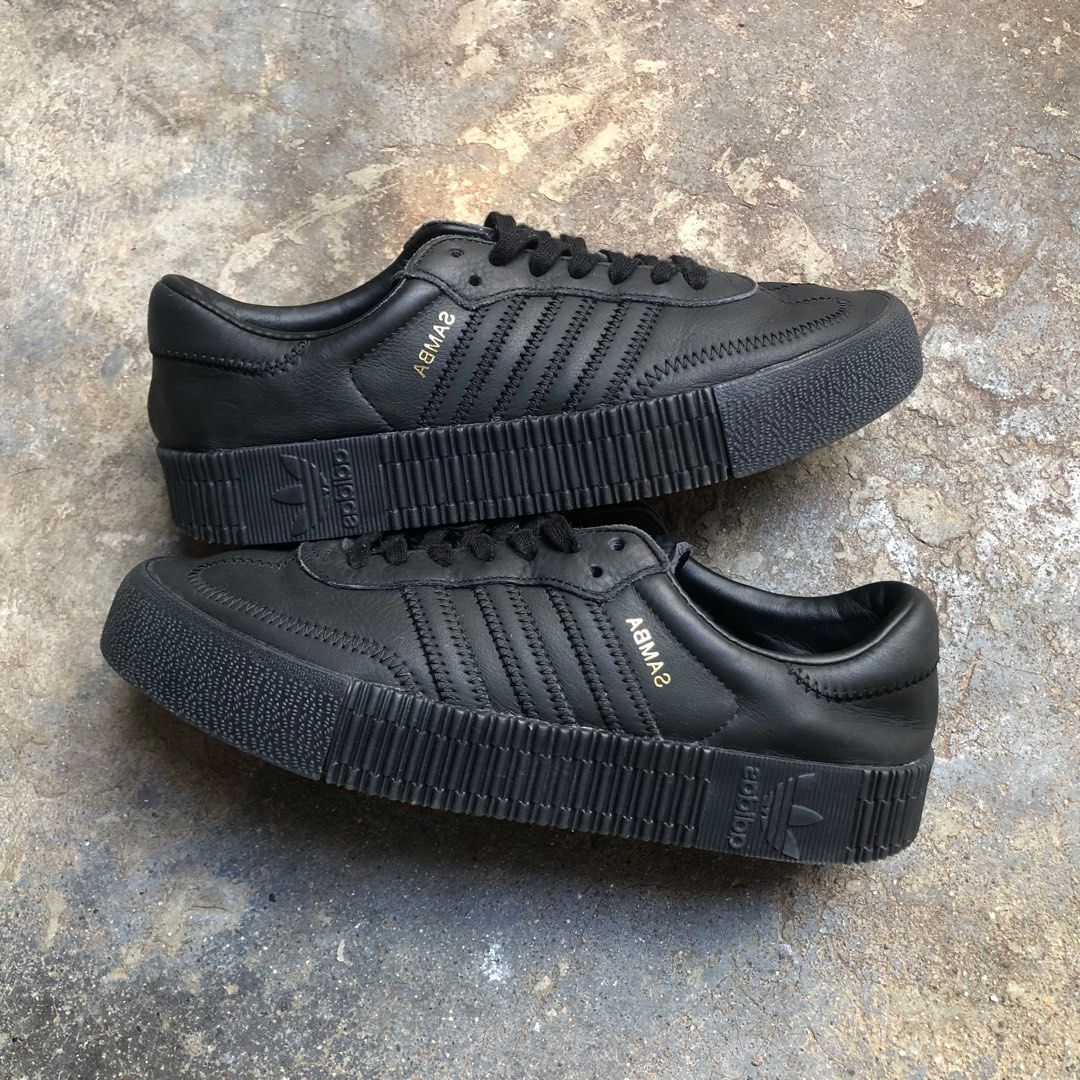Adidas Samba Triple Black-Gold, Men's Fashion, Footwear, Sneakers on ...