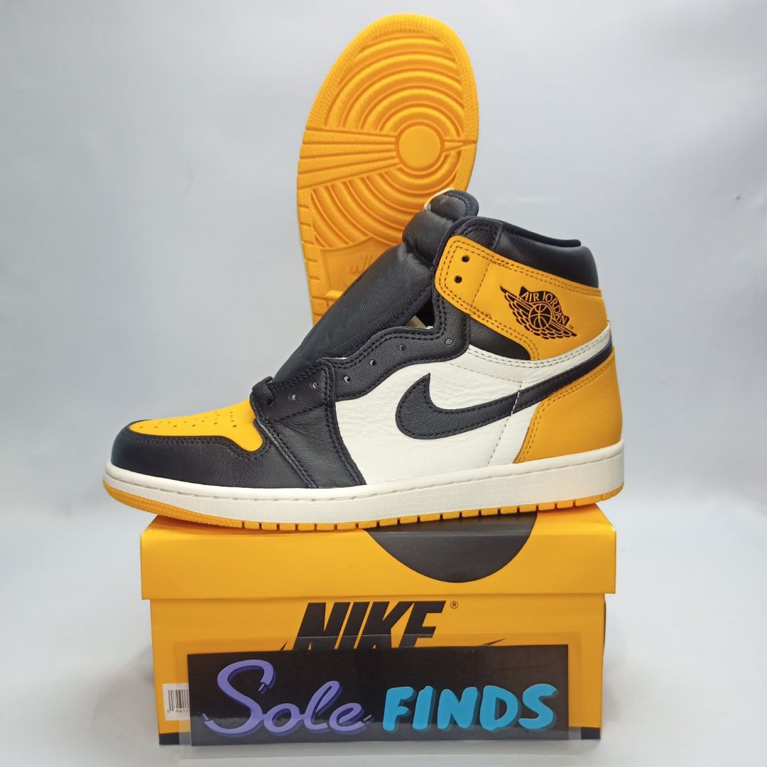 Air Jordan 1 High Yellow Toe/ Taxi, Men's Fashion, Footwear, Sneakers ...