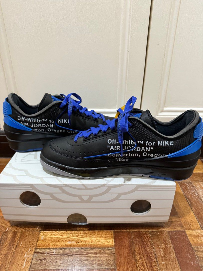 Air Jordan Retro 2 Low SP x Off-White Black, Men's Fashion, Footwear ...