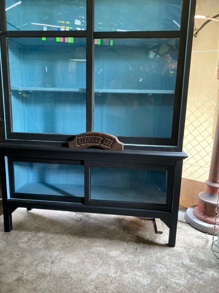 ( fully restored ) Almari display vintage ( solid old wood ) 54.5 x 18/ ...