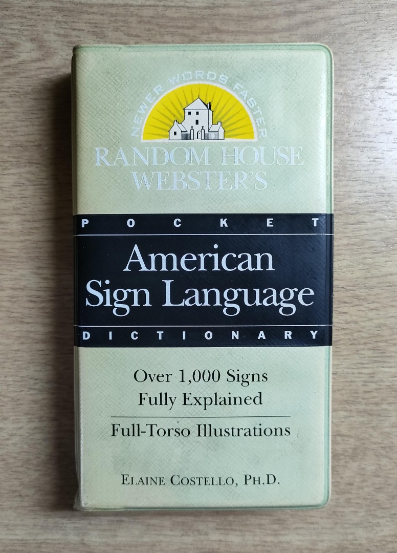 American Sign Language Dictionary, Randon House Webster's Pocket Sized ...