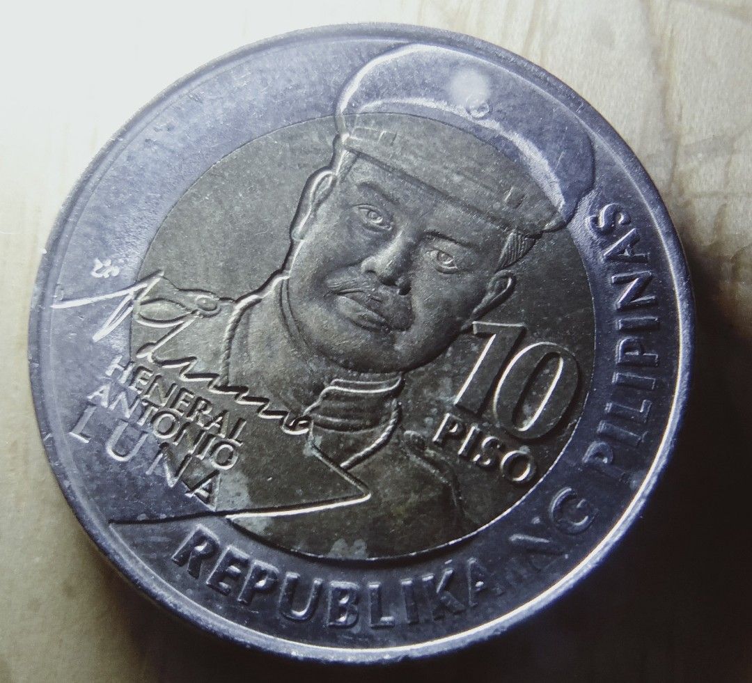 Antonio Luna error 10 pesos commemorative coin, Hobbies & Toys ...