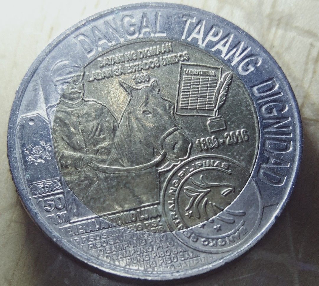 Antonio Luna error 10 pesos commemorative coin, Hobbies & Toys ...