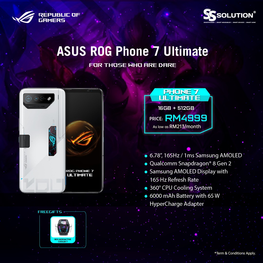 ASUS ROG 7 ULTIMATE 5G 16+512GB | 6.78 INCH AMOLED 165Hz DISPLAY | s ...