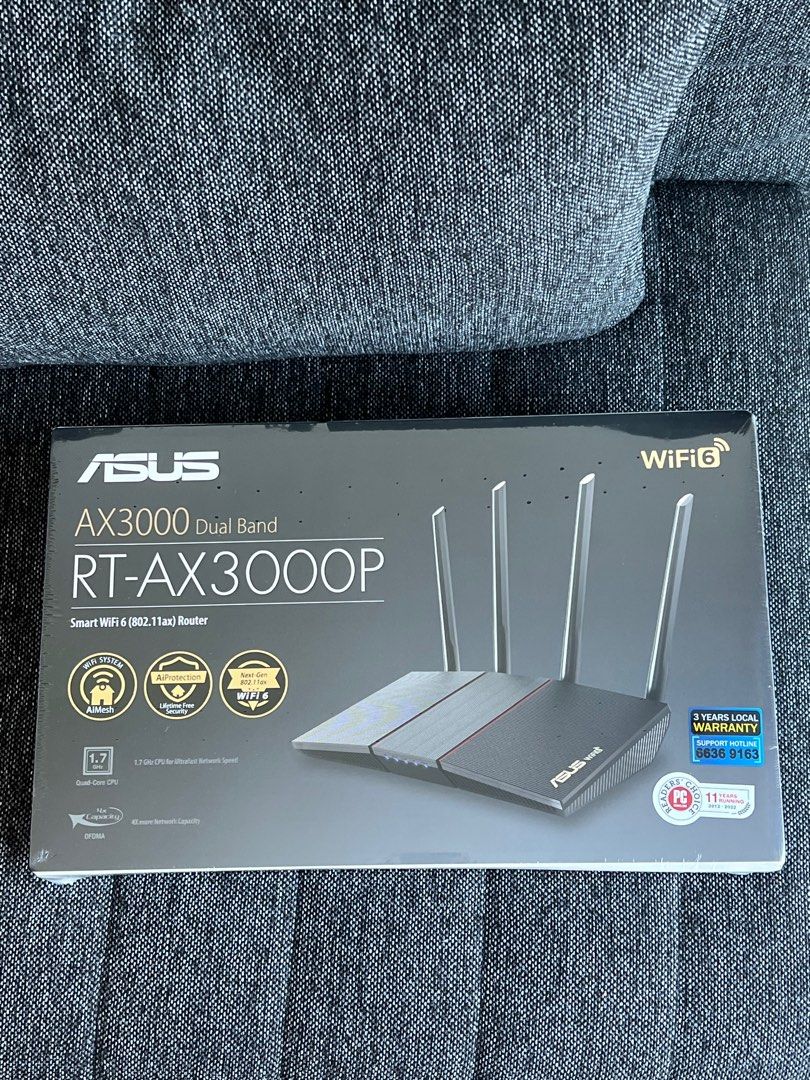 Asus RT-AX3000P Router (WiFi6), Computers & Tech, Parts & Accessories ...