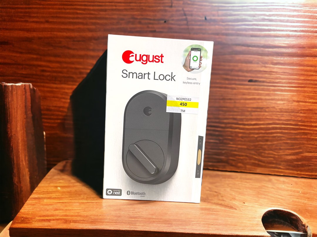 August Smart Lock, 3rd Gen technology - Dark Gray, Works with Alexa, TV ...
