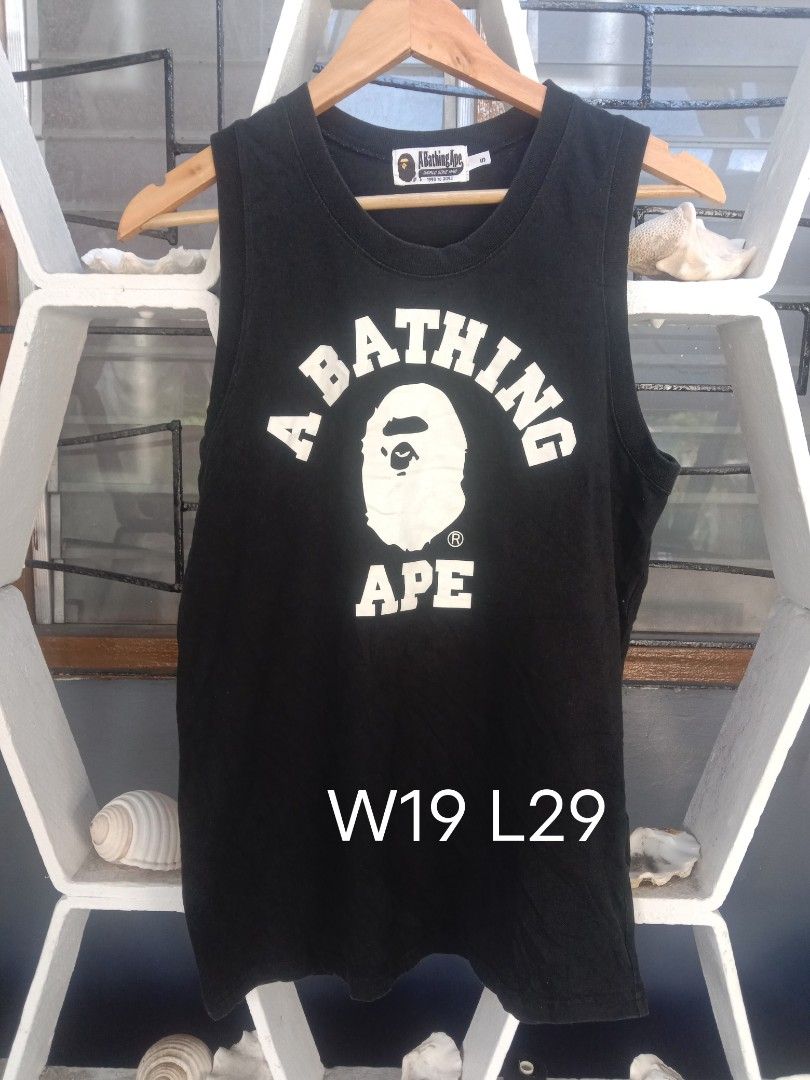 BAPE BIG LOGO SANDO, Men's Fashion, Tops & Sets, Tshirts & Polo Shirts ...