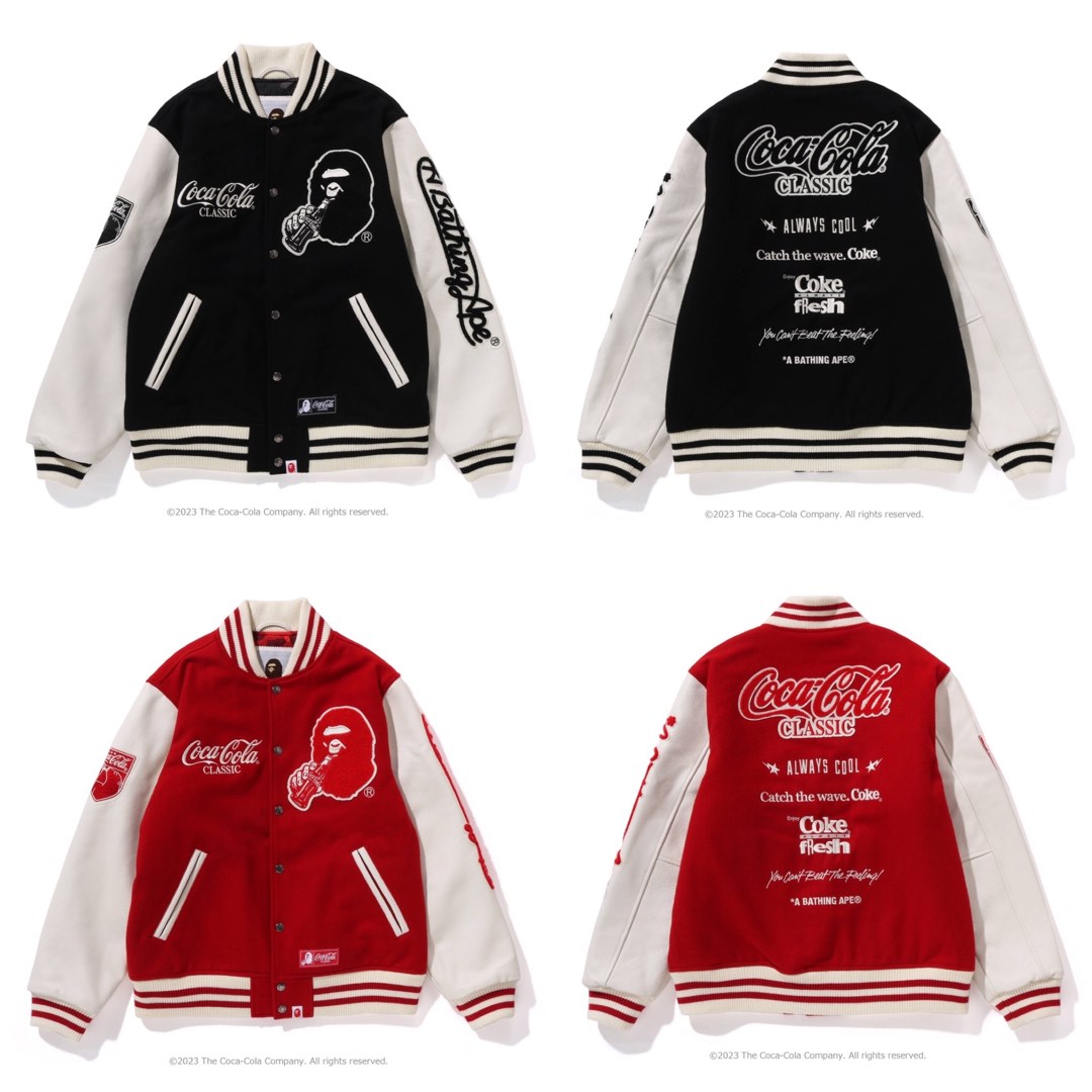 BAPE X COCA COLA VARSITY JACKET, Men's Fashion, Coats, Jackets and ...