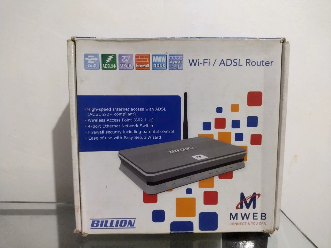 Billion WiFI ADSL Router, Computers & Tech, Office & Business ...