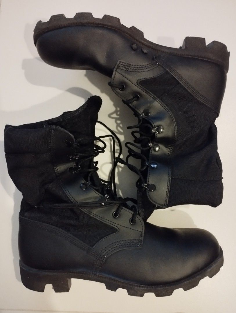 Black high cut army boots, Men's Fashion, Footwear, Boots on Carousell