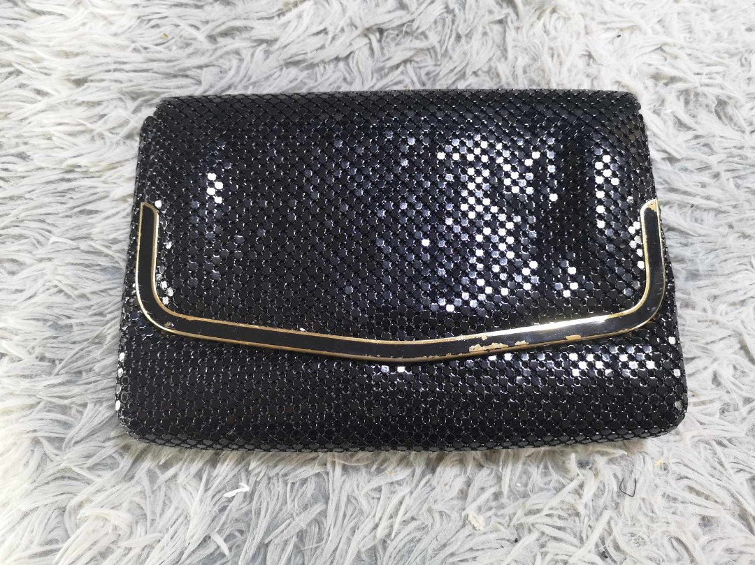 Black Sequence Snap Closure Clutch Bag, Women's Fashion, Bags & Wallets ...