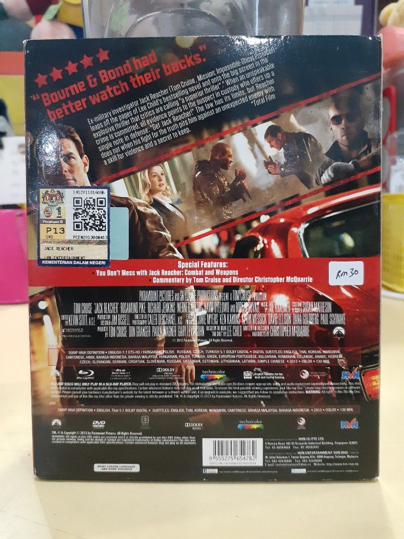 (Blu-ray) Jack Reacher & DVD, Hobbies & Toys, Music & Media, CDs & DVDs ...
