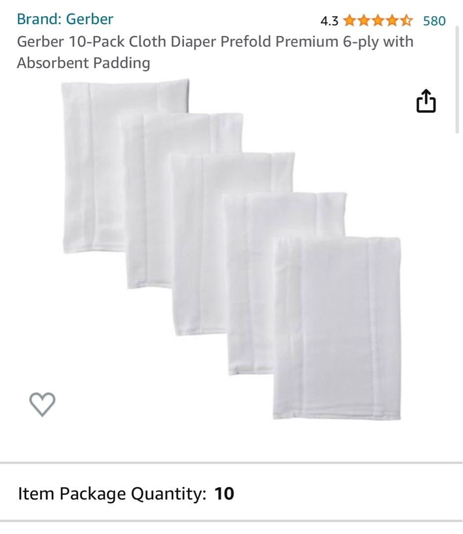 Brand new Gerber 6-ply premium cloth diapers, Babies & Kids, Bathing & Changing, Diapers & Baby ...