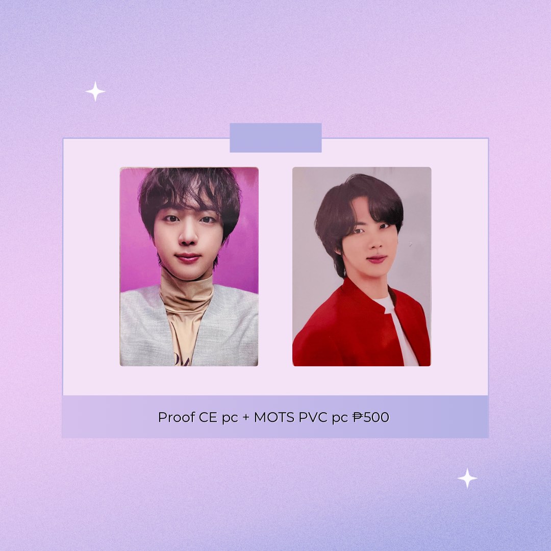 BTS JIN Proof (CE) pc + MOTS PVC pc, Hobbies & Toys, Memorabilia ...