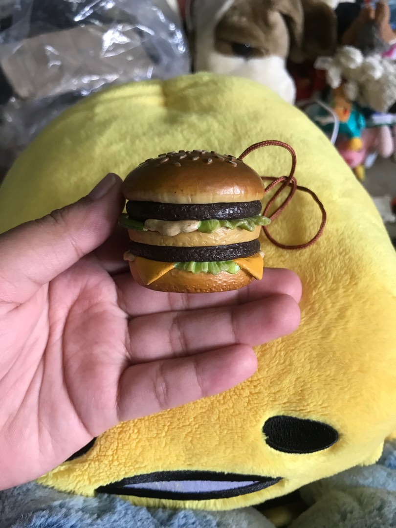 Realistic Burger keychain, Hobbies & Toys, Toys & Games on Carousell