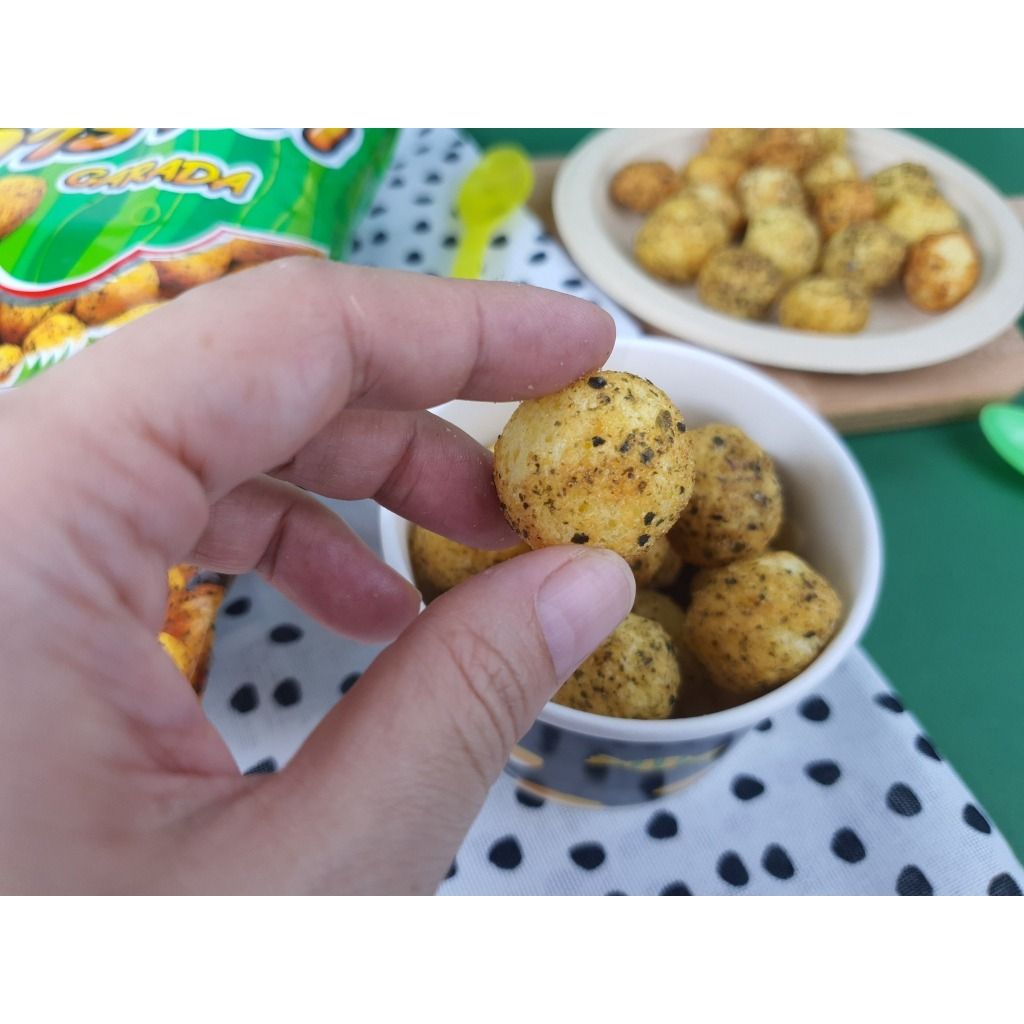 Carada Cuttlefish Rice Ball and Cracker Snack Cracker Nori Seaweed 90 ...