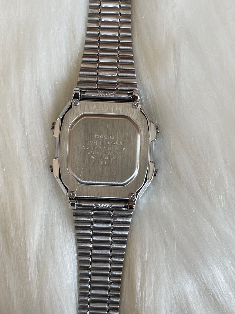 Casio Men's A178WA-1A Illuminator Stainless Steel Watch, Men's Fashion, Watches & Accessories ...