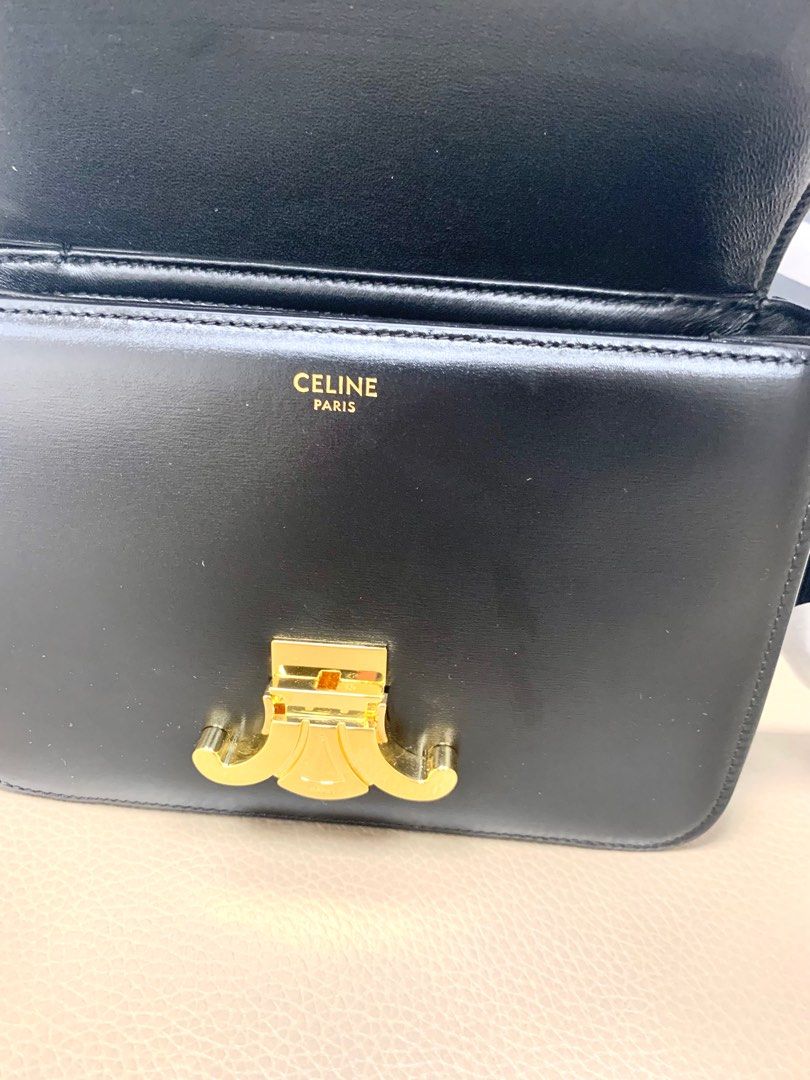 Celine teen size box 黑金色｜188423BF4.38NO|全新正版正貨, 名牌, 手袋及銀包 - Carousell