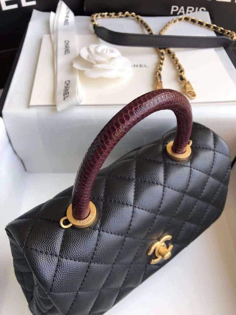 Chanel Coco lizard handle, Luxury, Bags & Wallets on Carousell