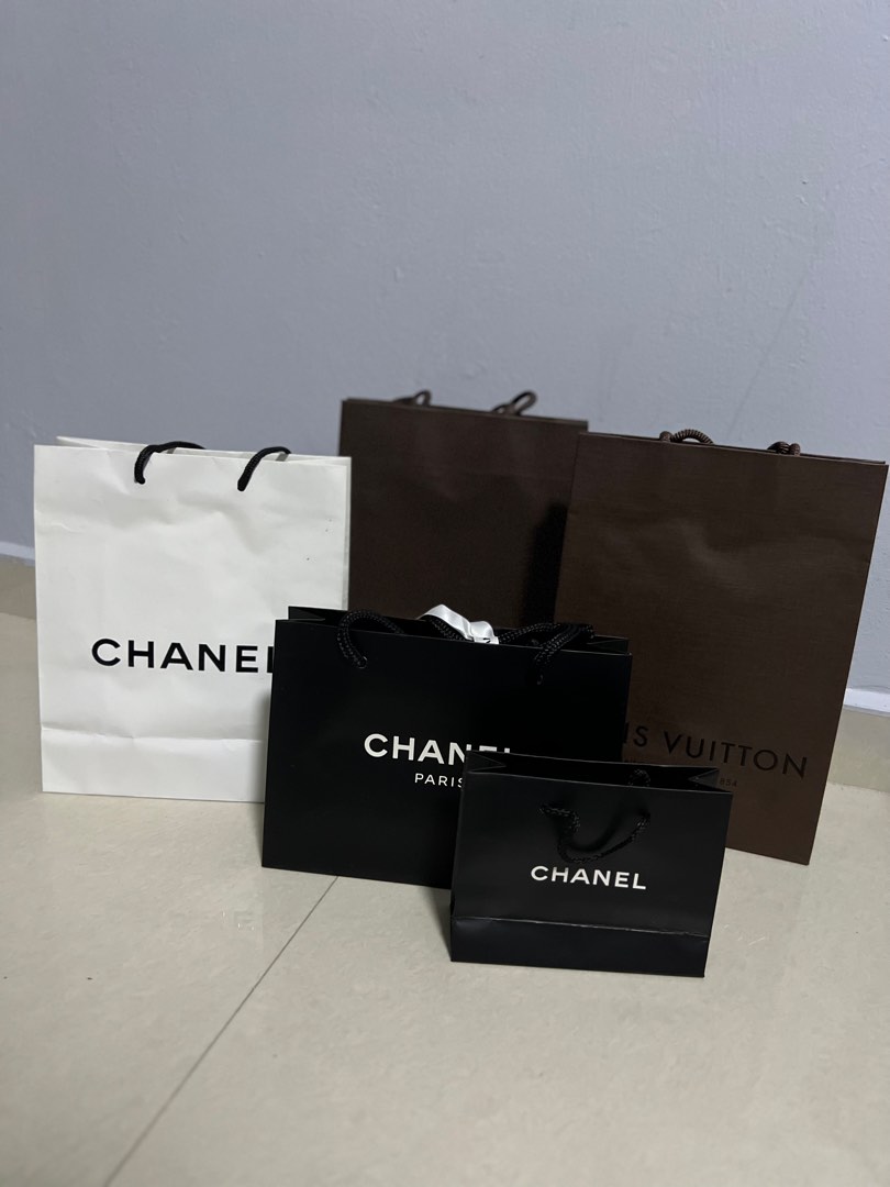 Chanel paper bags, Luxury, Bags & Wallets on Carousell