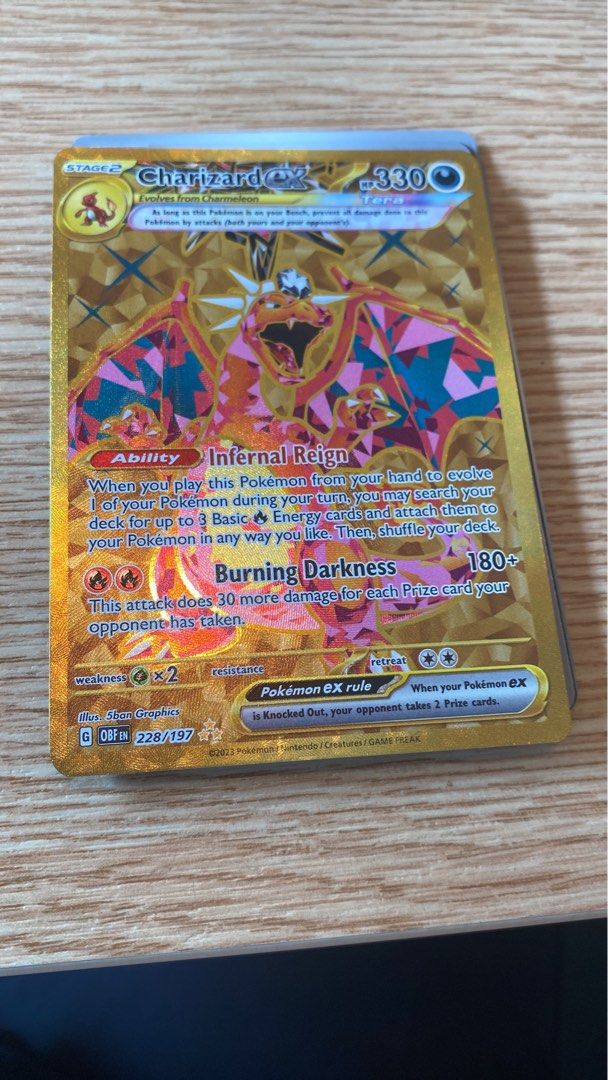 Charizard ex gold obsidian flames, Hobbies & Toys, Memorabilia ...