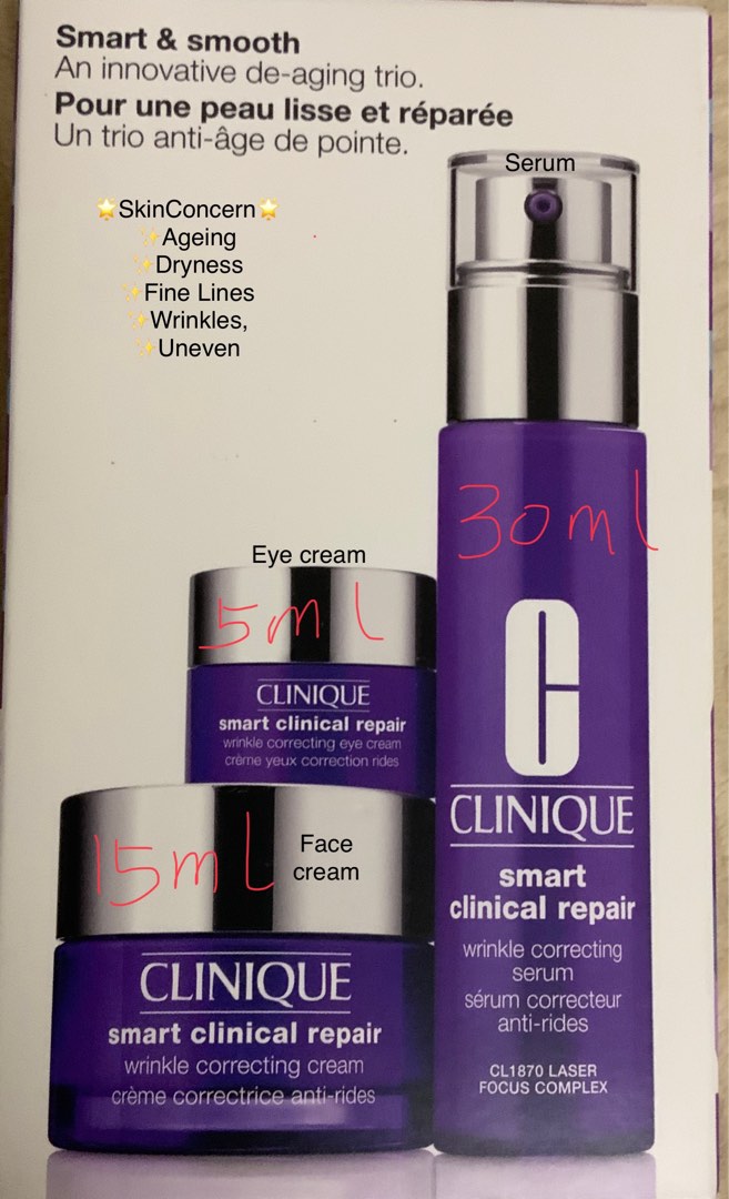 Clinique smart clinical repair serum 30ml, Beauty & Personal Care, Face ...